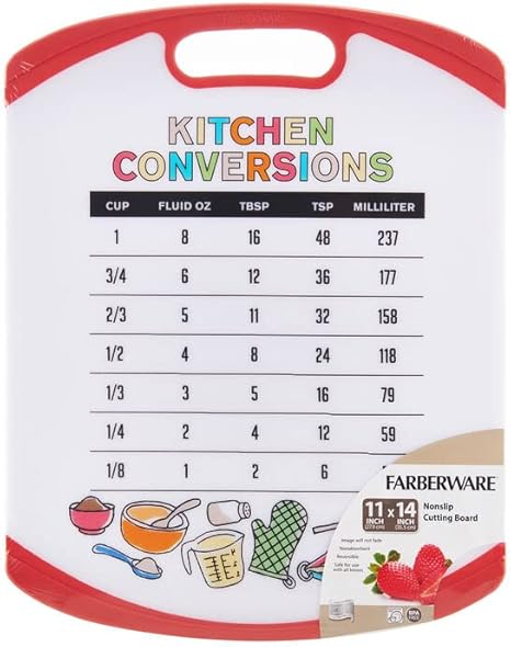 Amazon.com : Farberware Non Slip Plastic Cutting Board with Quick ...