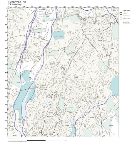 ZIP Code Wall Map of Greenville, NY ZIP Code Map Laminated: Amazon.com ...