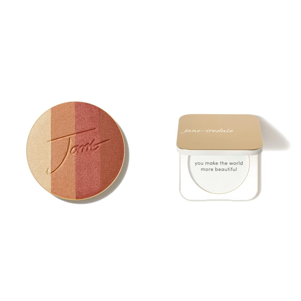 Amazon.com: PureBronze Shimmer Bronzer Refill & Refillable Compact Set ...