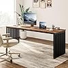 Amazon.com: LITTLE TREE Two Person Desk, 78.74" Extra Long Computer ...