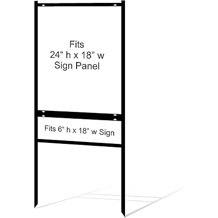 Amazon.com: 5-Pack Econo 24x18 Iron Real Estate Sign Frame with 1 Rider ...