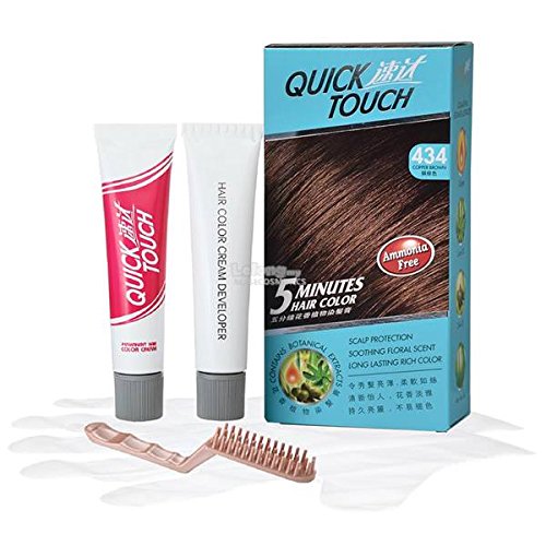 Amazon.com : QUICK TOUCH 5 MINUTES HAIR COLOR - 434 COPPER BROWN For ...