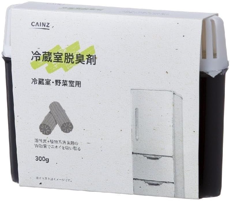 Amazon.co.jp: カインズ(CAINZ) 冷蔵室脱臭剤 内容量300g 野菜室 消臭 冷蔵庫 活性炭 植物系消臭剤 ニオイを吸い取る : ドラッグストア