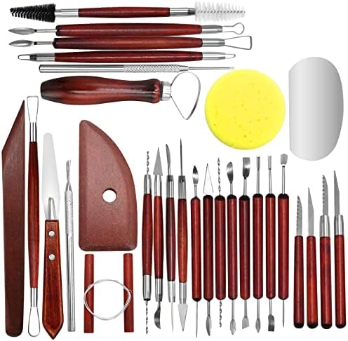 Amazon.com: LAHONI 15PCS Acrylic Clay Roller Kit, Polymer Clay Tools ...