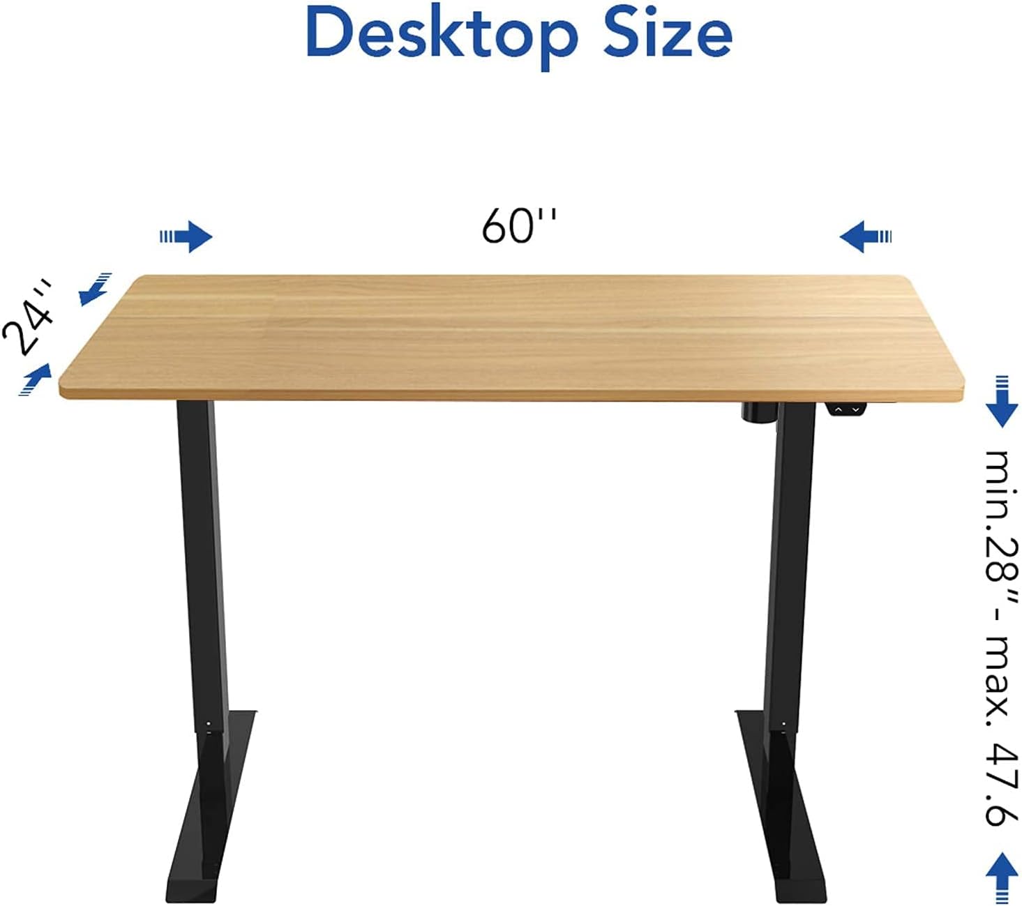 Buy FLEXISPOT EC1 Essential Adjustable Desk 60 x 24 Inches Stand Up ...