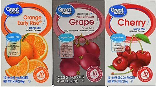 Amazon.com : Great Value Low Calorie Sugar-Free Drink Mixes Variety ...