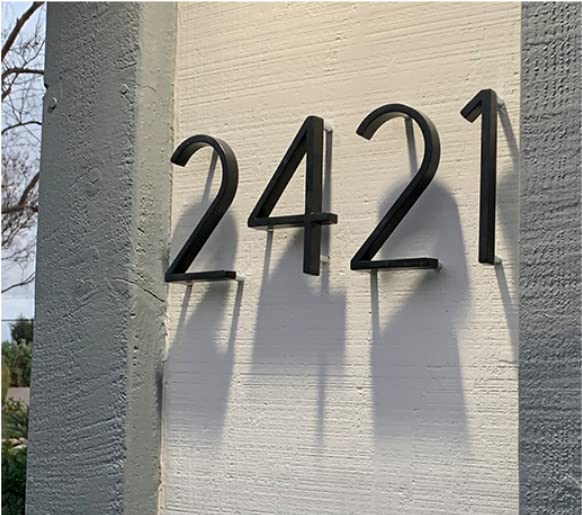 Snapklik.com : 6" Modern House Numbers Floating Stainless Steel Address ...
