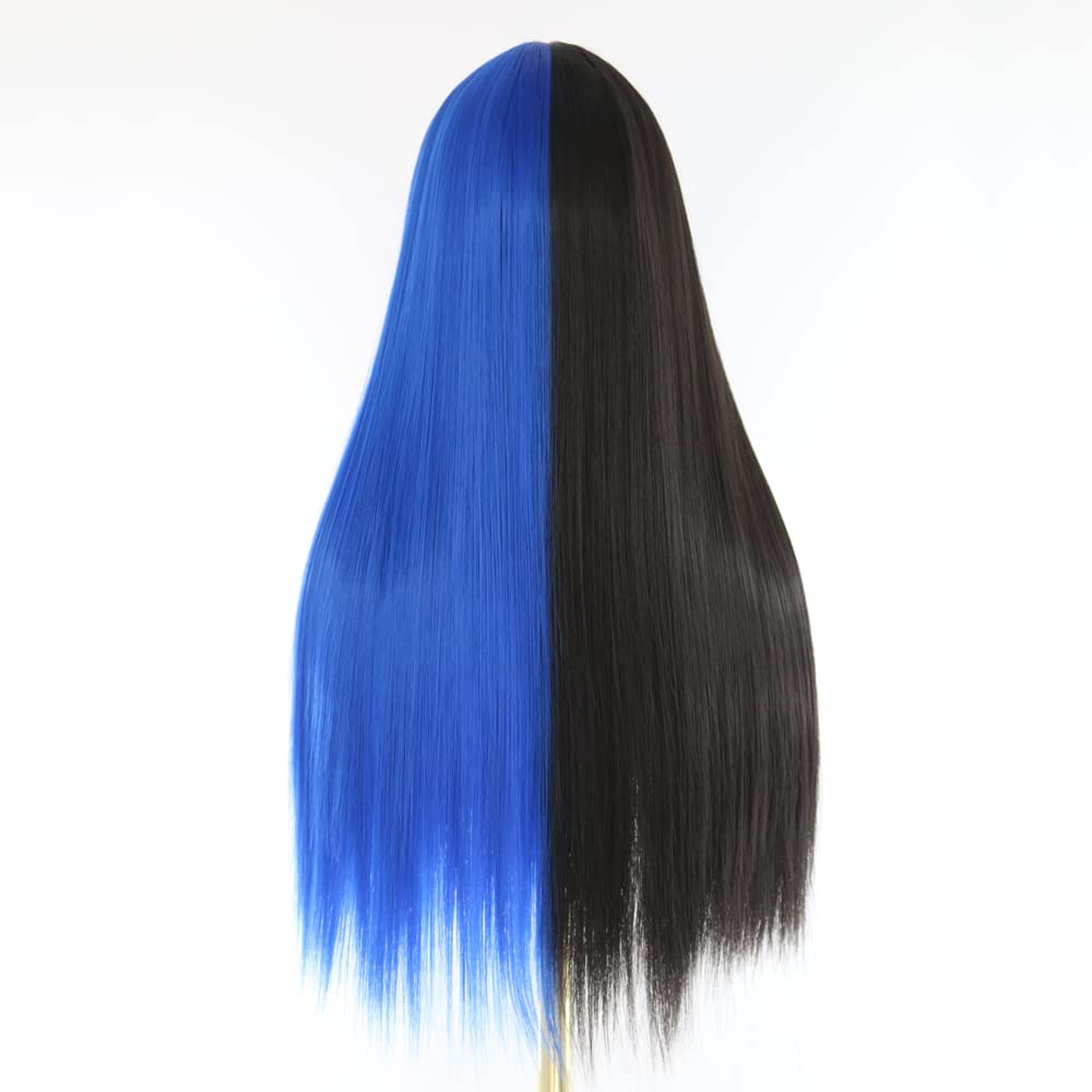 Half Black And Half Blue Hair