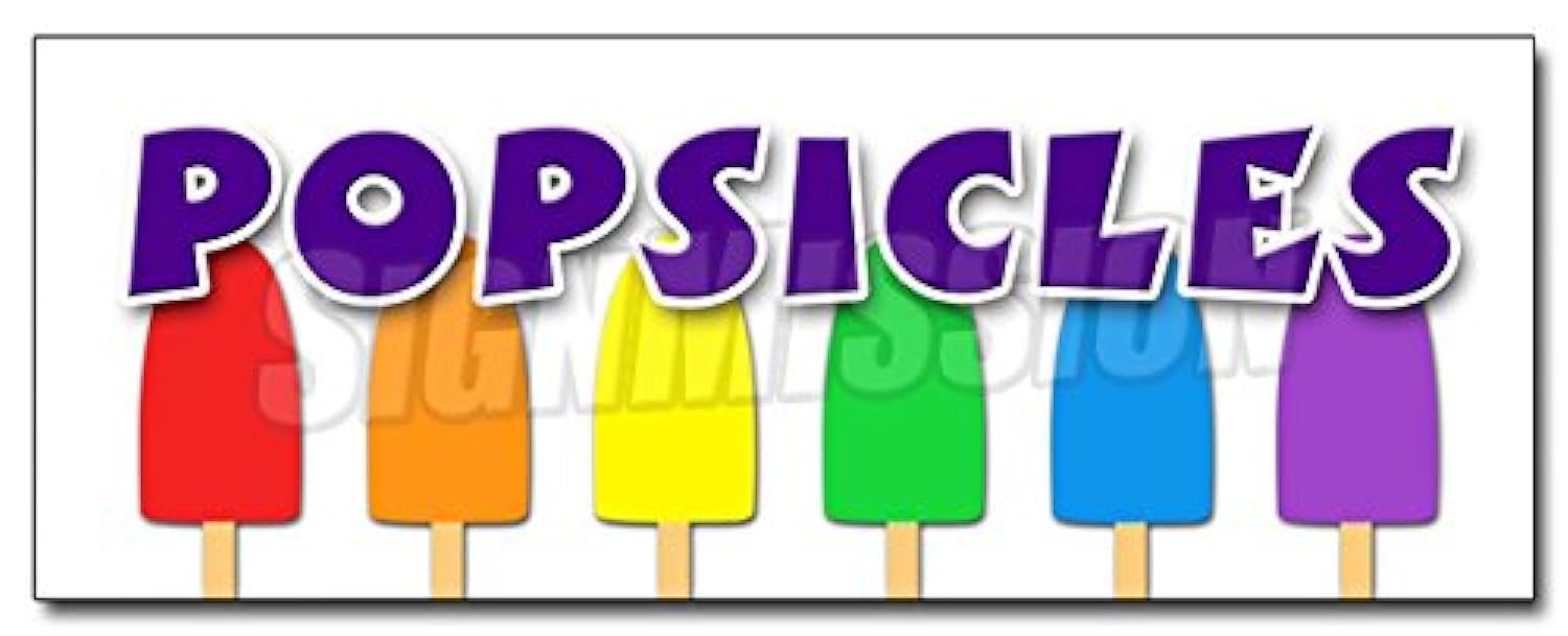 Amazon.com: 24" Popsicles Decal Sticker Frozen Fruit Dessert Ice Pop ...