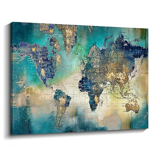 Large World Map Wall Art - Best World Map Wall Art