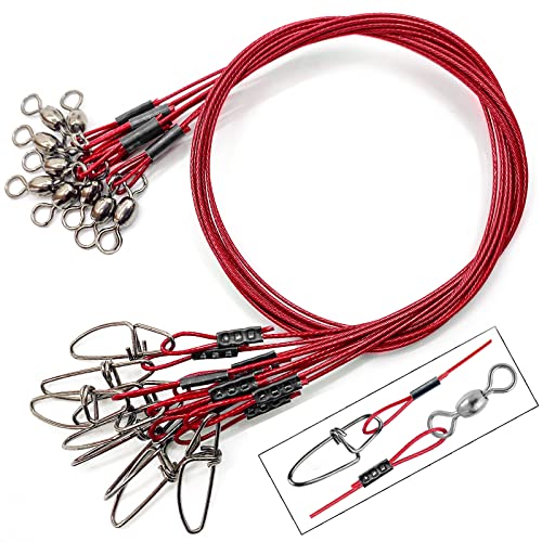 Snapklik.com : YOTO 125LB Heavy Duty Fishing Leaders,Stainless Steel ...