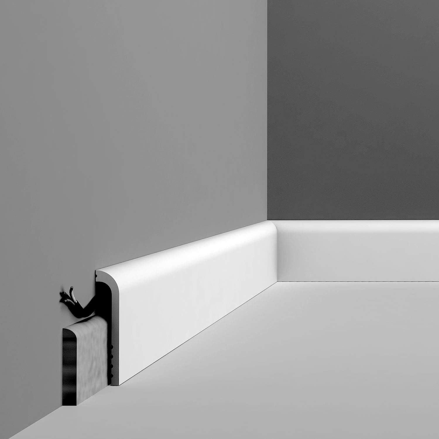 95mm Plastic Skirting Board - Ogee/Torus Architrave Trim - 2m Lengths ...