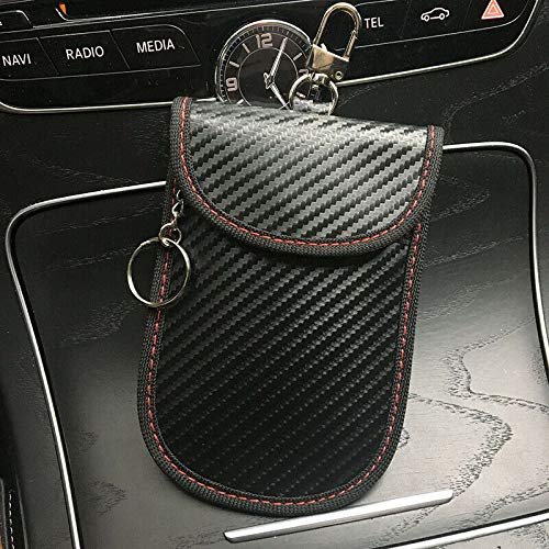 Ketsicart Case RFID Car Key Cover Bag Signal Anti-Theft Carbon Fiber ...