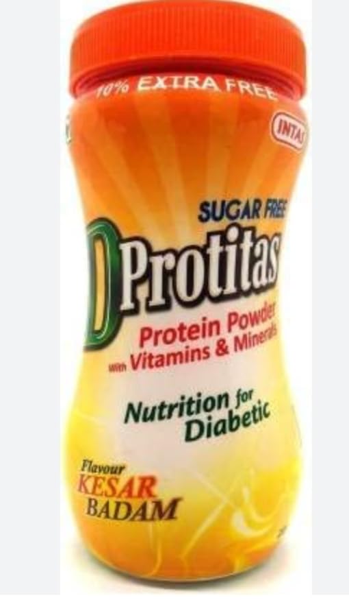 D Protitas Sugar Free Protein Powder In Kesar Badam Flavour : Amazon.in ...