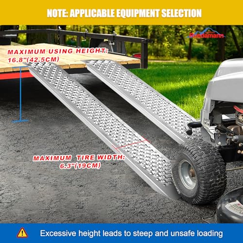 Snapklik.com : 5 L85 W Aluminum Loading Ramp, 880 Lbs Capacity For ATV ...