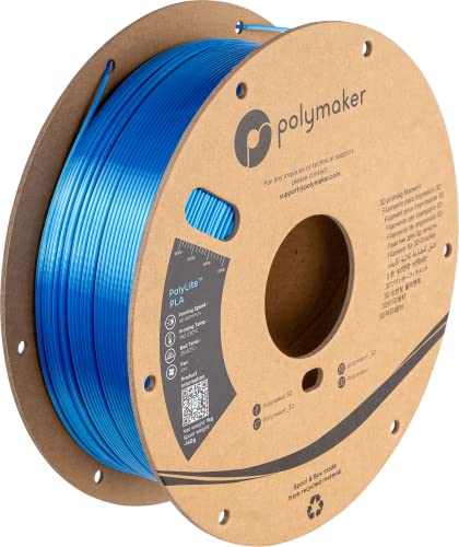 Polymaker Dual Color Silk PLA Filament 1.75mm Silver-Blue, Coextrusion ...