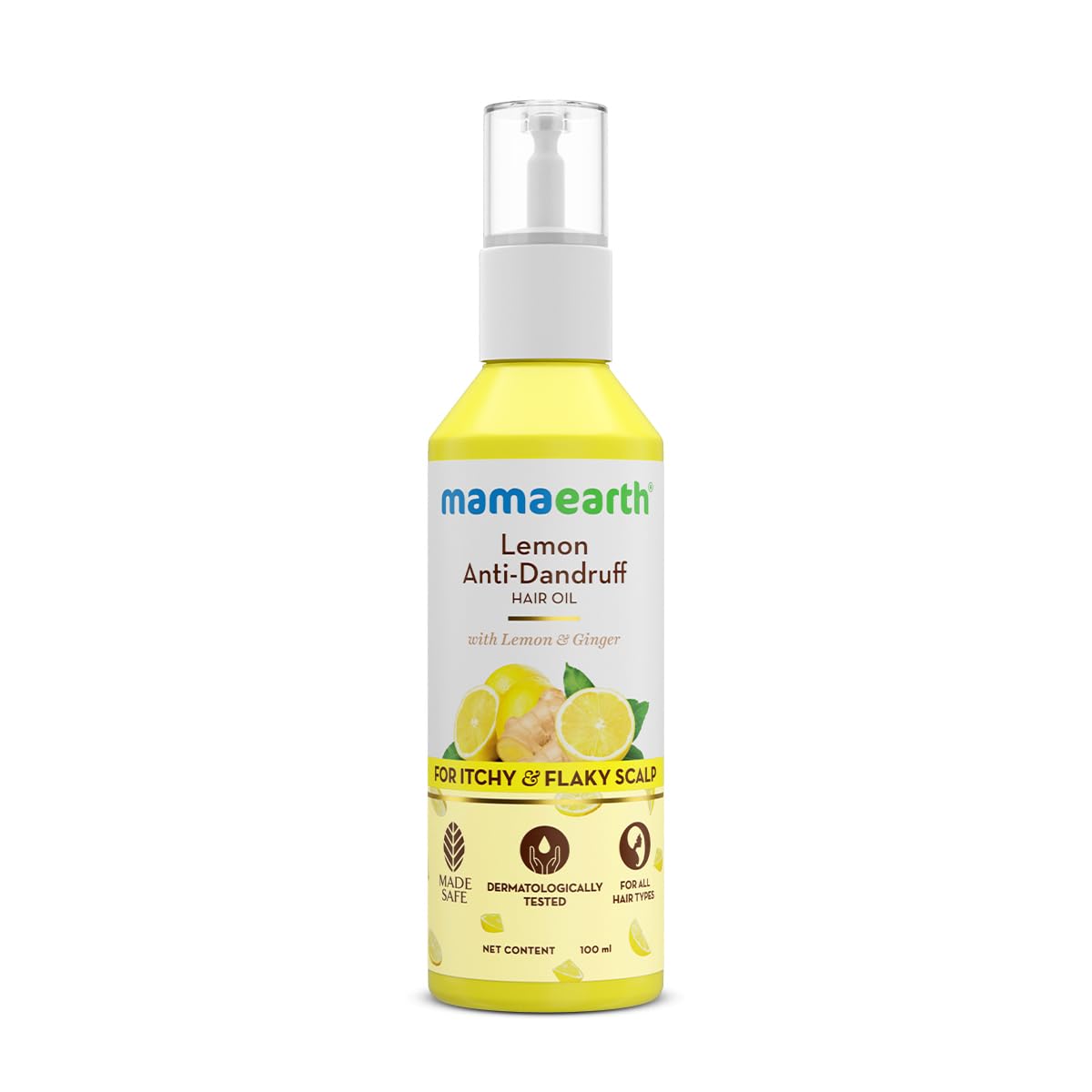 Buy Mamaearth Lemon Anti-Dandruff Hair Oil for Flaky Scalp 100ml|Scalp ...