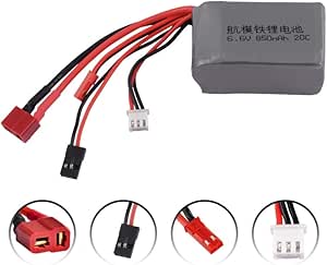 Rc Receiver Battery 2S 6.6V 850mAh 20C T XT60 JST Futaba Plug Connector ...