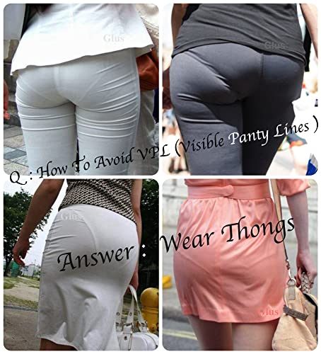 Buy Glus Women Cotton Ribbed Thong Panties for Everyday Wearing Thong ...