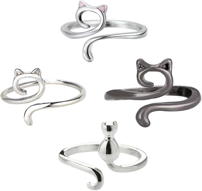 Amazon.co.jp: Itisyou 指ガイドかぎ針編み 編み物かぎ針ループリング 指用編み物かぎ針編みループリング ニットループリング 4個セット 金属糸ガイド 指ホルダー レトロな ...