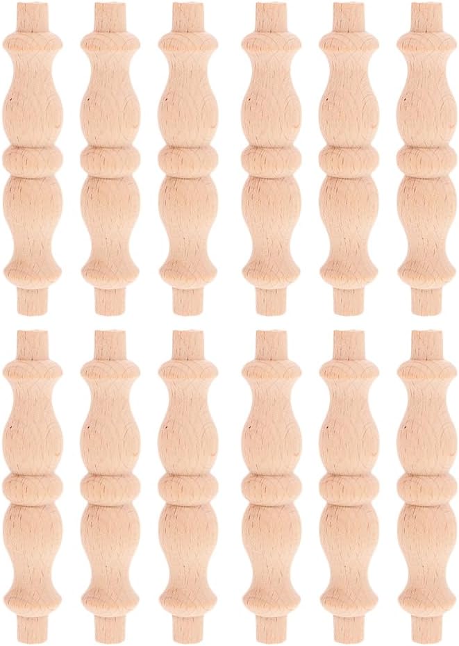 Amazon.com: LOGOFUN 12pcs Wooden Baluster Spindles for Furniture ...
