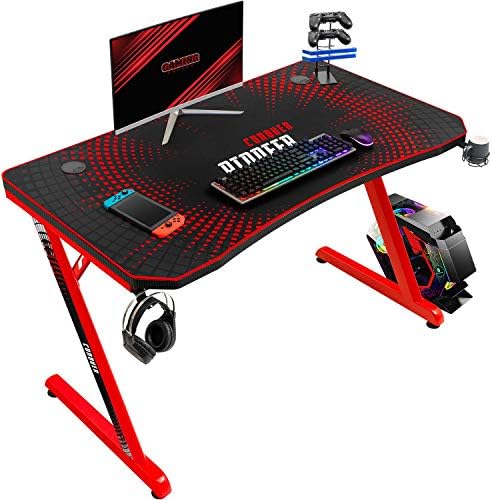 Amazon.com: GLOBALWAY Ergonomic X-shaped Gaming Desk, Racing Style ...