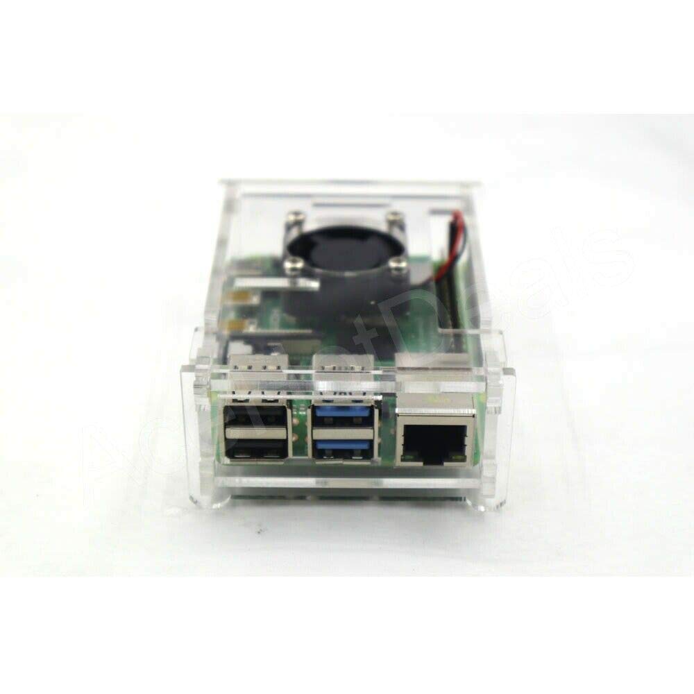 Buy Rpi shop Raspberry pi 4 case Model B Acrylic case with Fan ...
