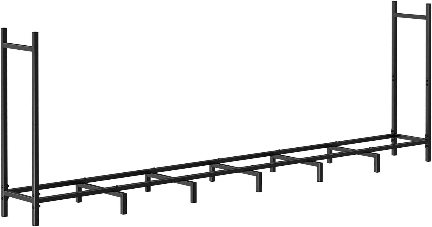 Amazon.com: NANANARDOSO 8ft Outdoor Firewood Rack Holder for Fireplace ...
