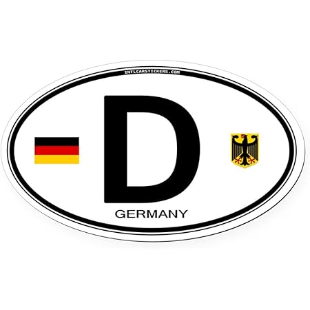 Amazon.com: EW Designs D Germany Country Code Oval Sticker Decal Vinyl ...