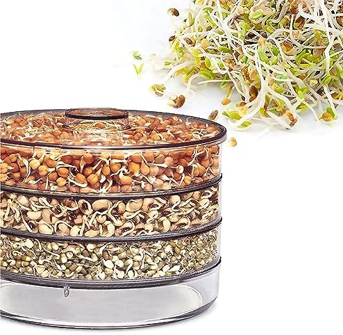 Mega choice Sprout Maker with 4 Compartments for Multi Purpose Use ...