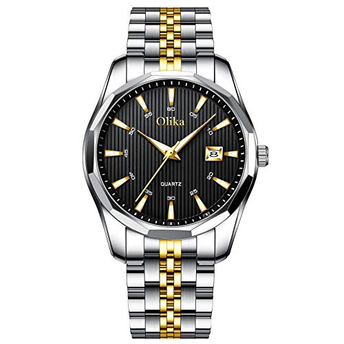 Buy Olika Men's Watch, Stainless Steel 40M Waterproof Quartz Men's ...