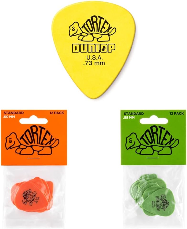 Amazon.com: Dunlop Tortex Standard .73mm Yellow Guitar Pick, 12 Pack ...