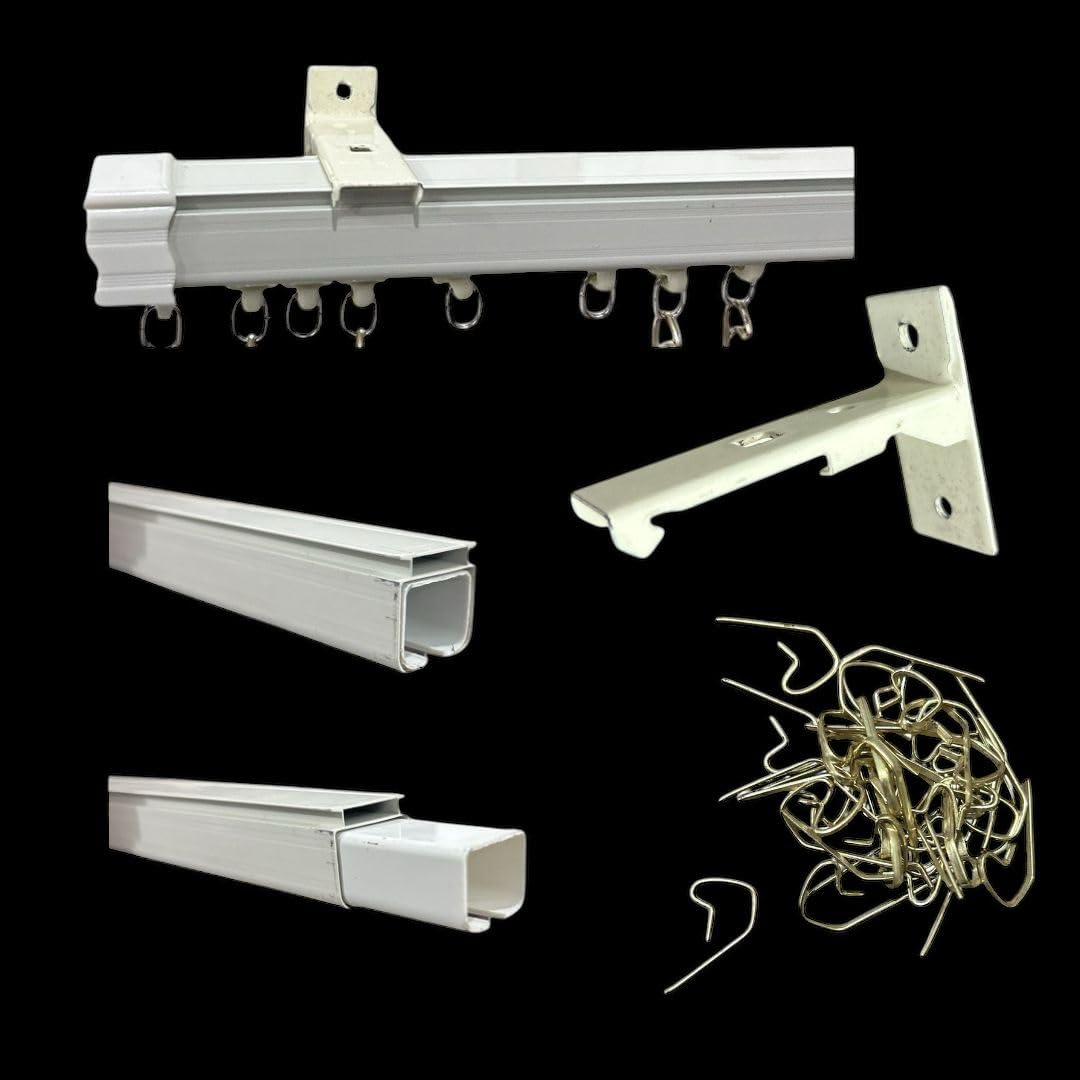 Buy Jangirh Aluminum M Track Curtain Channel for Windows/Door/Office ...