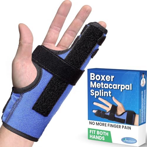 Amazon.com: MEDILYMER Metacarpal Finger Splint Hand Brace, Pinky Finger Splint for Boxer ...