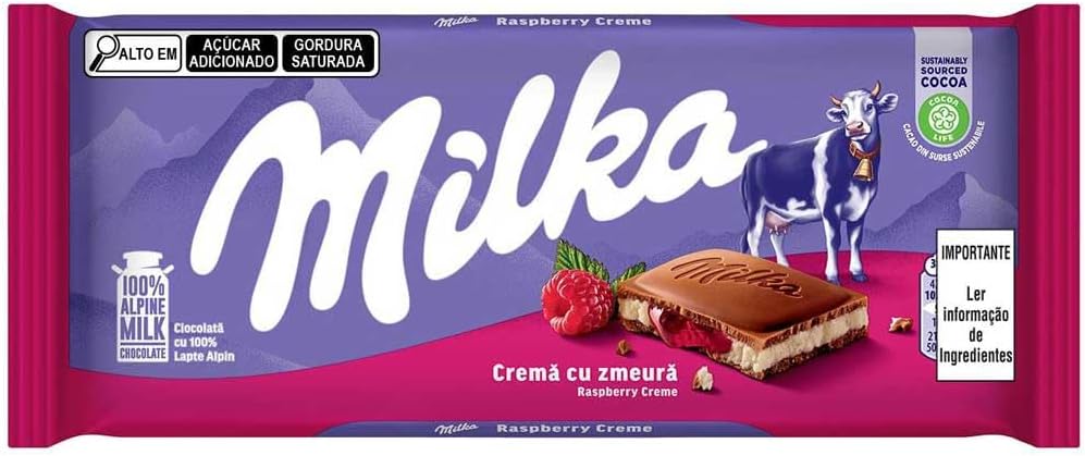 Milka Chocolate Raspberry 100G : Amazon.com.br: Alimentos e Bebidas