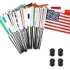 ANLEY 24 Countries Deluxe Desk Flags Set - 8 x 5 Inches Miniature ...
