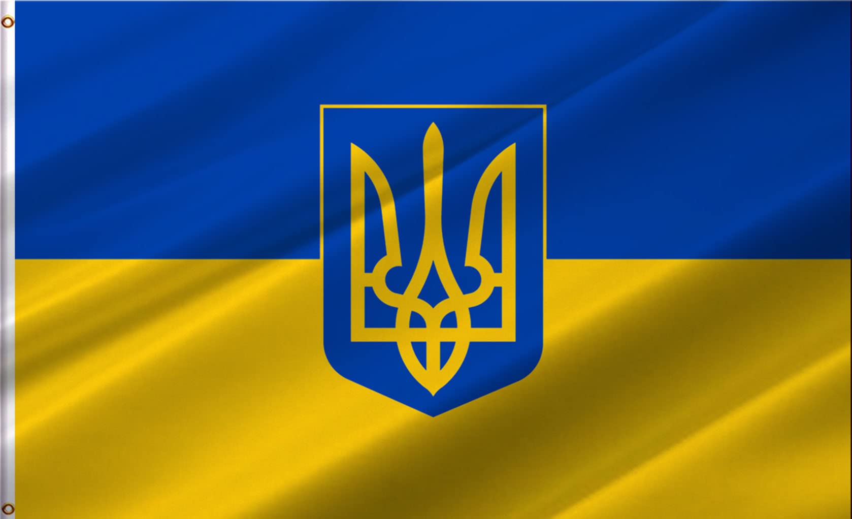Amazon.com : ANCONINE Ukraine Flag Ukrainian with Trident Flag 2x3 FT ...