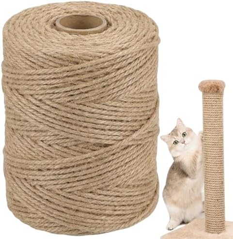 Amazon.com: Natural Sisal Rope for Cat Scratcher, 1/4 Inch x 164 Feet ...