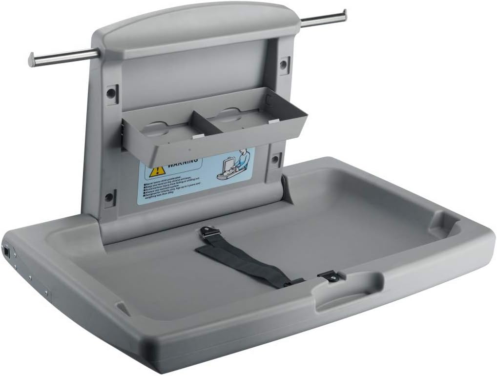 Grey Wall Mounted Baby Nappy Changing Station Fold Down Table : Amazon ...