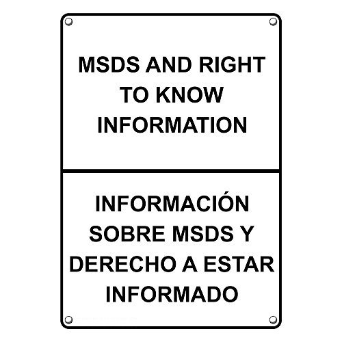 Weatherproof Plastic Vertical MSDS and Right to Know Information ...