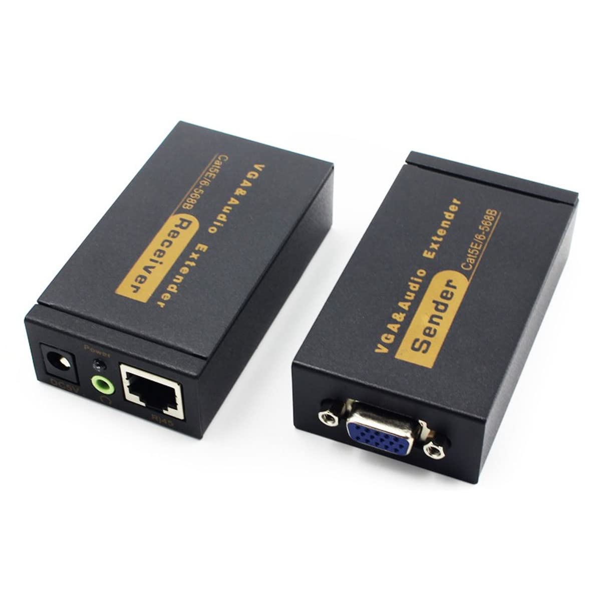 MOAVEQ VGA Extender 100m Audio Video Signal Transmitter Receiver Over ...
