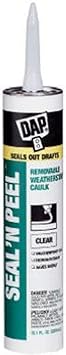 Amazon.com: Dap 18354 Seal 'N Peel Removable Caulk, 10.1-Ounce ...