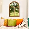 Amazon.com: 3D Wall Stickers Fake Window Wall Stickers,Arched Garden ...