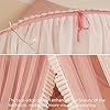 Amazon.com: AIKASY Pink/White Princess Bed Canopy for Girls - Half ...