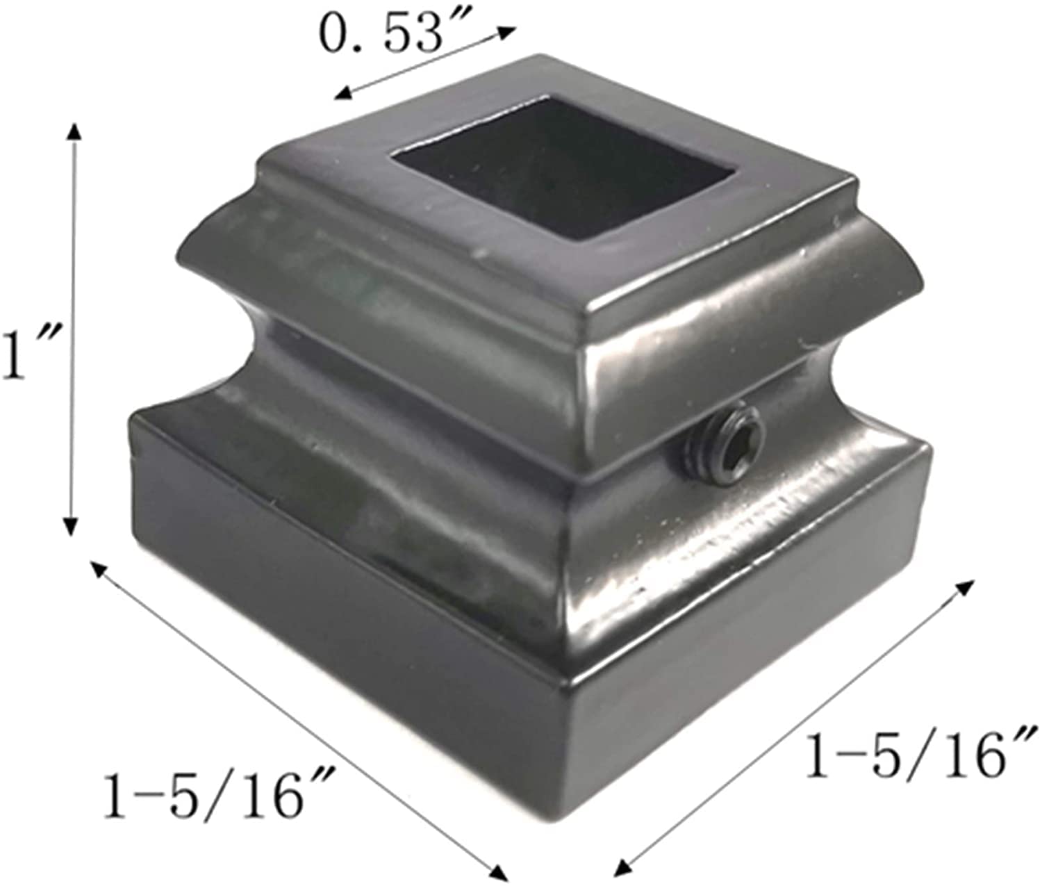 1/2" Iron Baluster Flat Base Shoes Staircase Spindle Level Shoes with ...