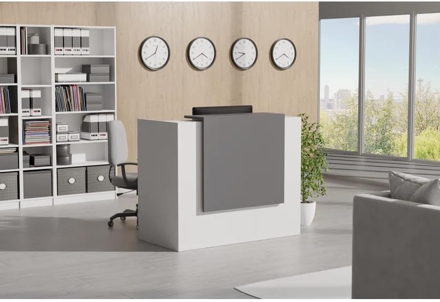 Amazon.com: UGOS ICN 53" Modern Reception Desk, Multifunctional Modern ...