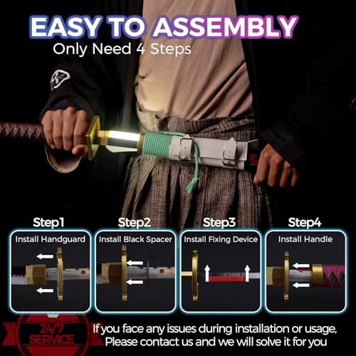 Snapklik.com : Zisu Light Up Roronoa Zoro Sword - 40-Inch Light Saber Sword
