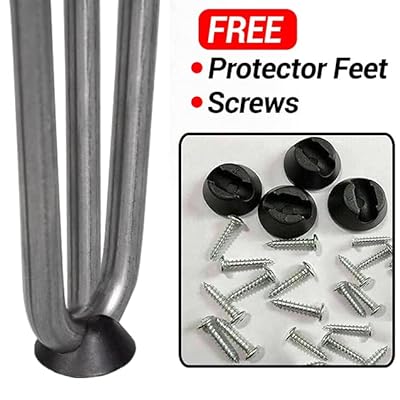 Buy Blisswood 4x Hairpin Legs, Metal Table Legs 8” 3 Rod 10mm Thick ...