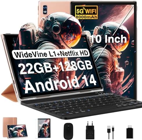 2024 Newest Tablet Android 14 Tablet PC 10.1 Pollici,22GB RAM+128GB ROM ...