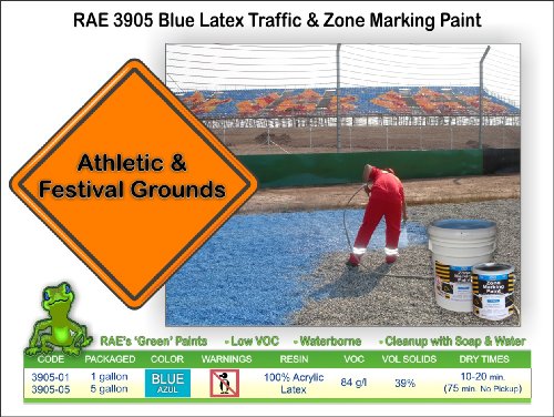 Snapklik.com : RAE 3905-01 Handicap Blue Latex Zone Marking Paint 1-Gallon